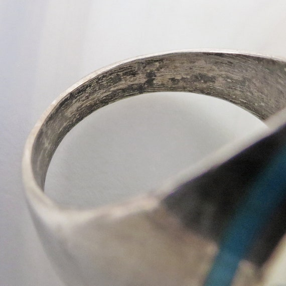 Eagle landing multi gem inlay signed BB Ben Becenti v… - Gem