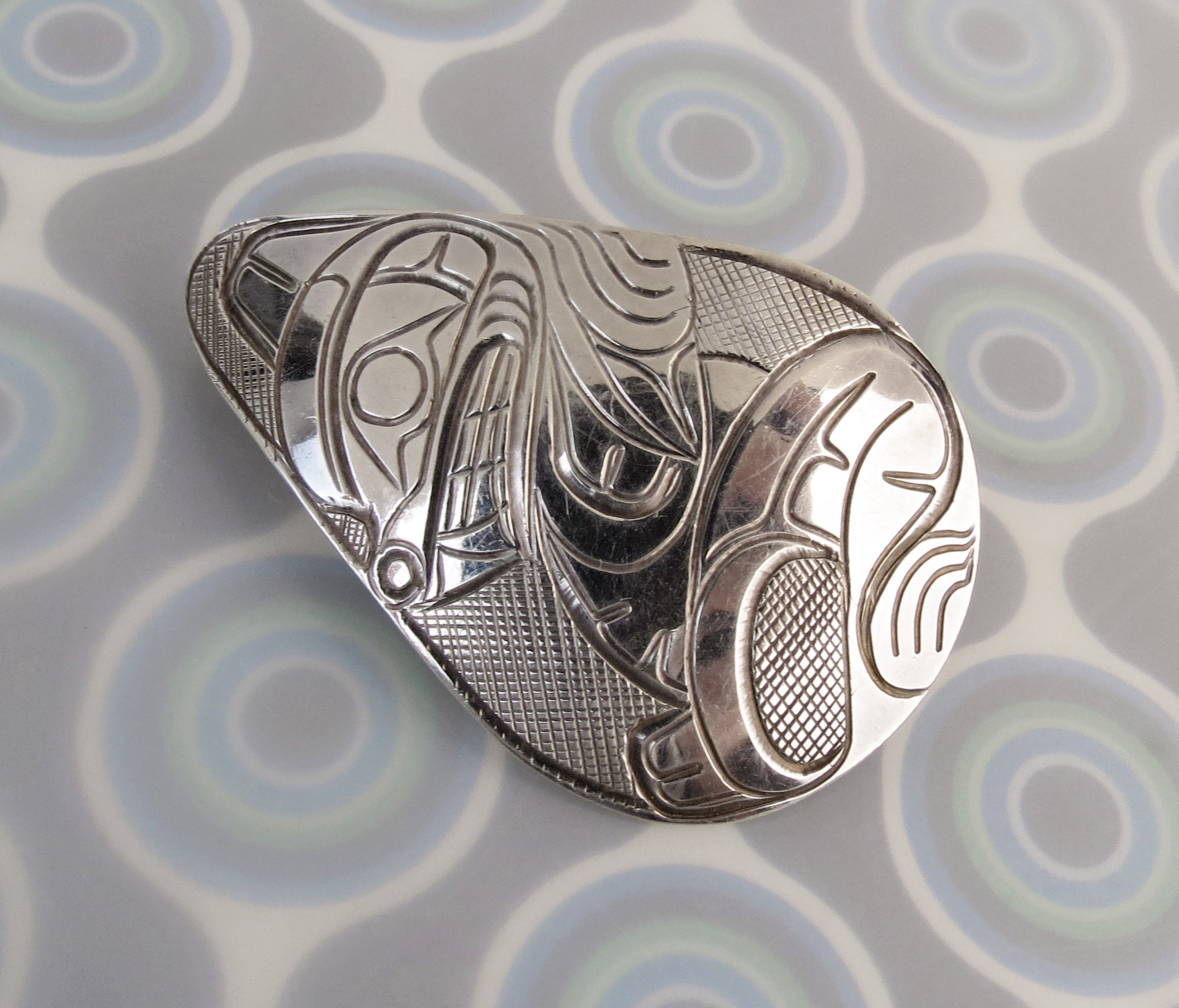 1st Nation Northcoast Haida Orca Killer Whale Pendant Brooch | Etsy