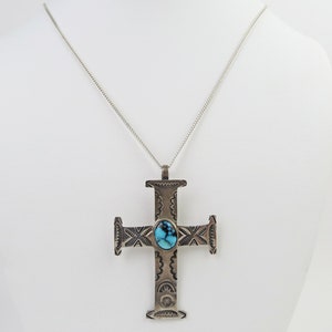 Native American Signed Joe Delgarito Sterling Spiderweb Turquoise Old ...