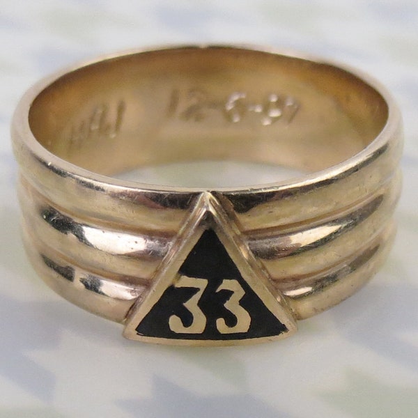 Gold 33rd Degree Ring - Etsy