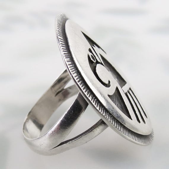 Fine vintage Hopi Native American sterling silver rin… - Gem