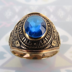 1967 10k Gold Class Ring American University Washington DC | Etsy