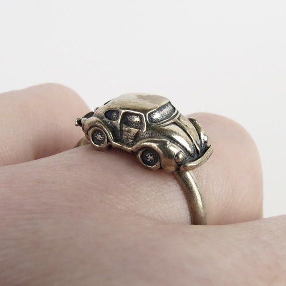 Vintage fidget ring Volkswagen VW beetle Bug movable … - Gem