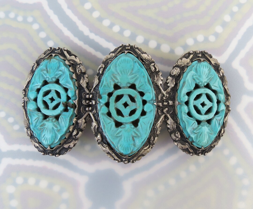 Antique Signed Sung China Chinese Silver Export Carved Double Bat ...