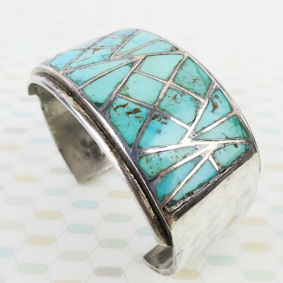 Free form abstract inlay vintage Native American ster… - Gem