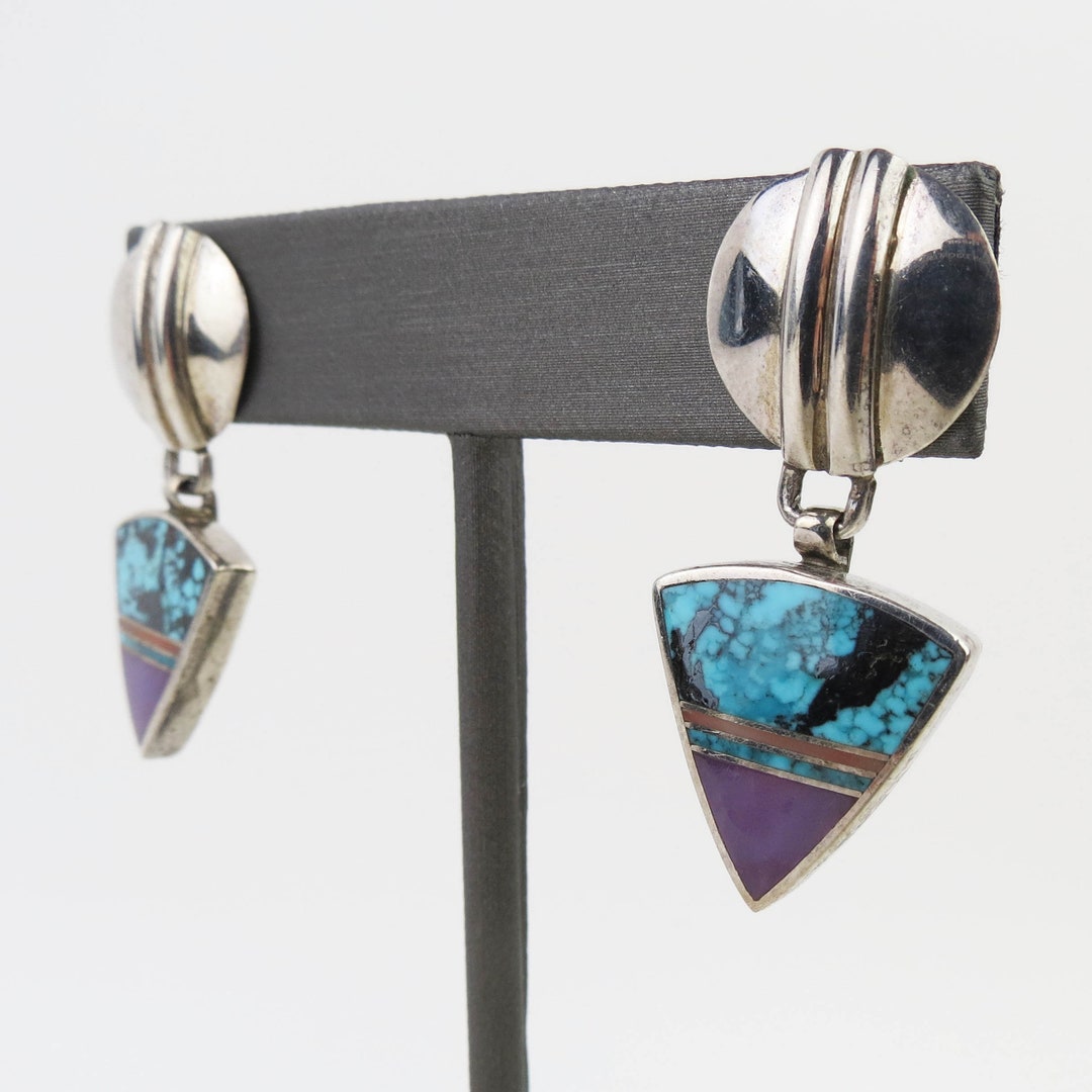 Vintage Ray Tracey & Knifewing Segura Native American Dangle Earrings ...