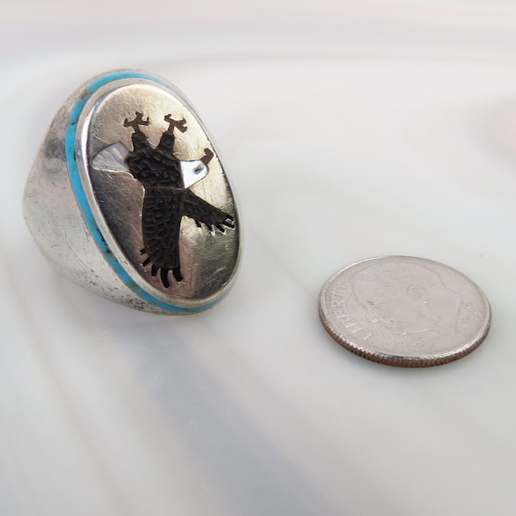 Eagle landing multi gem inlay signed BB Ben Becenti v… - Gem