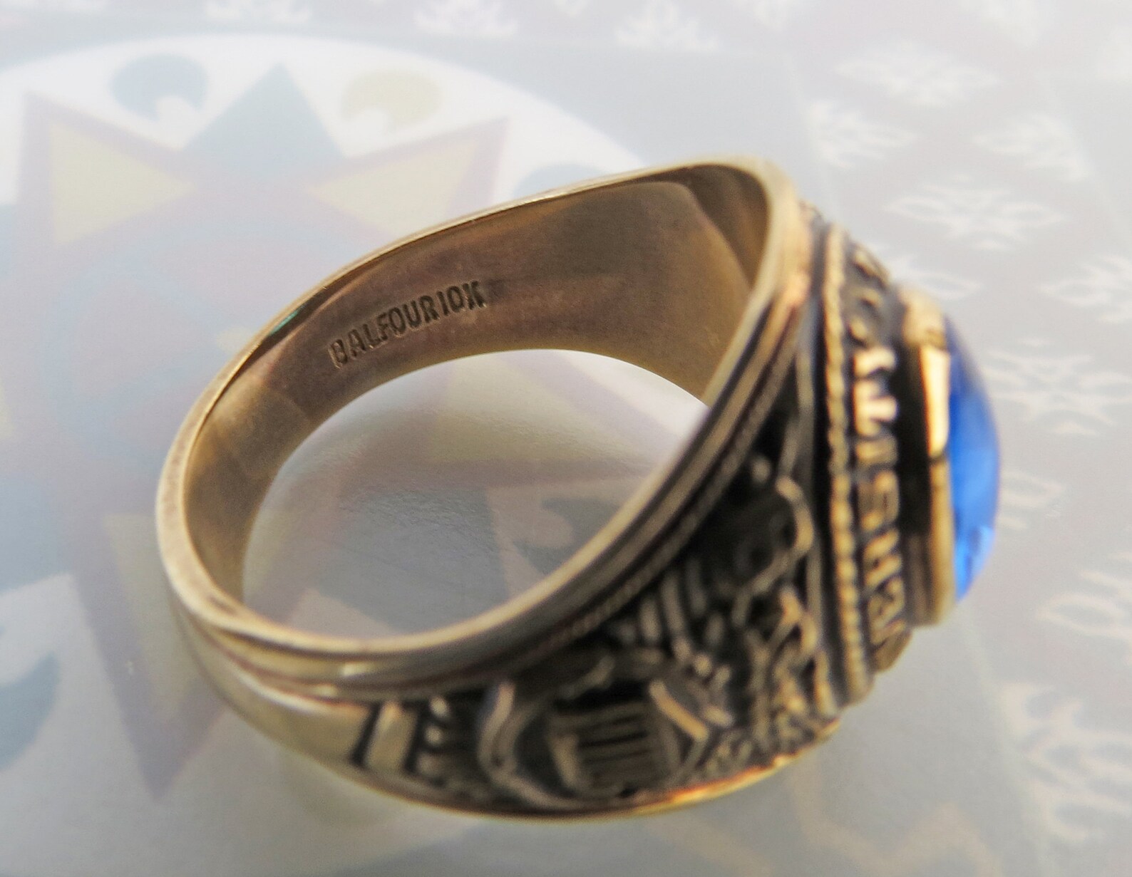 1967 10k Gold Class Ring American University Washington DC | Etsy