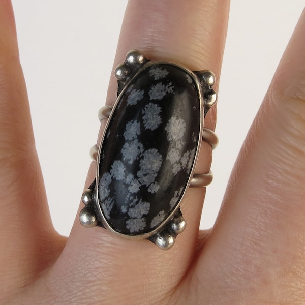 Antique Obsidian Ring - Etsy