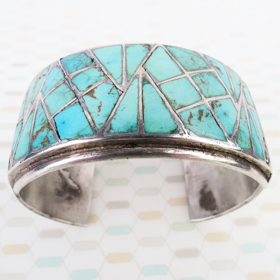 Free form abstract inlay vintage Native American ster… - Gem