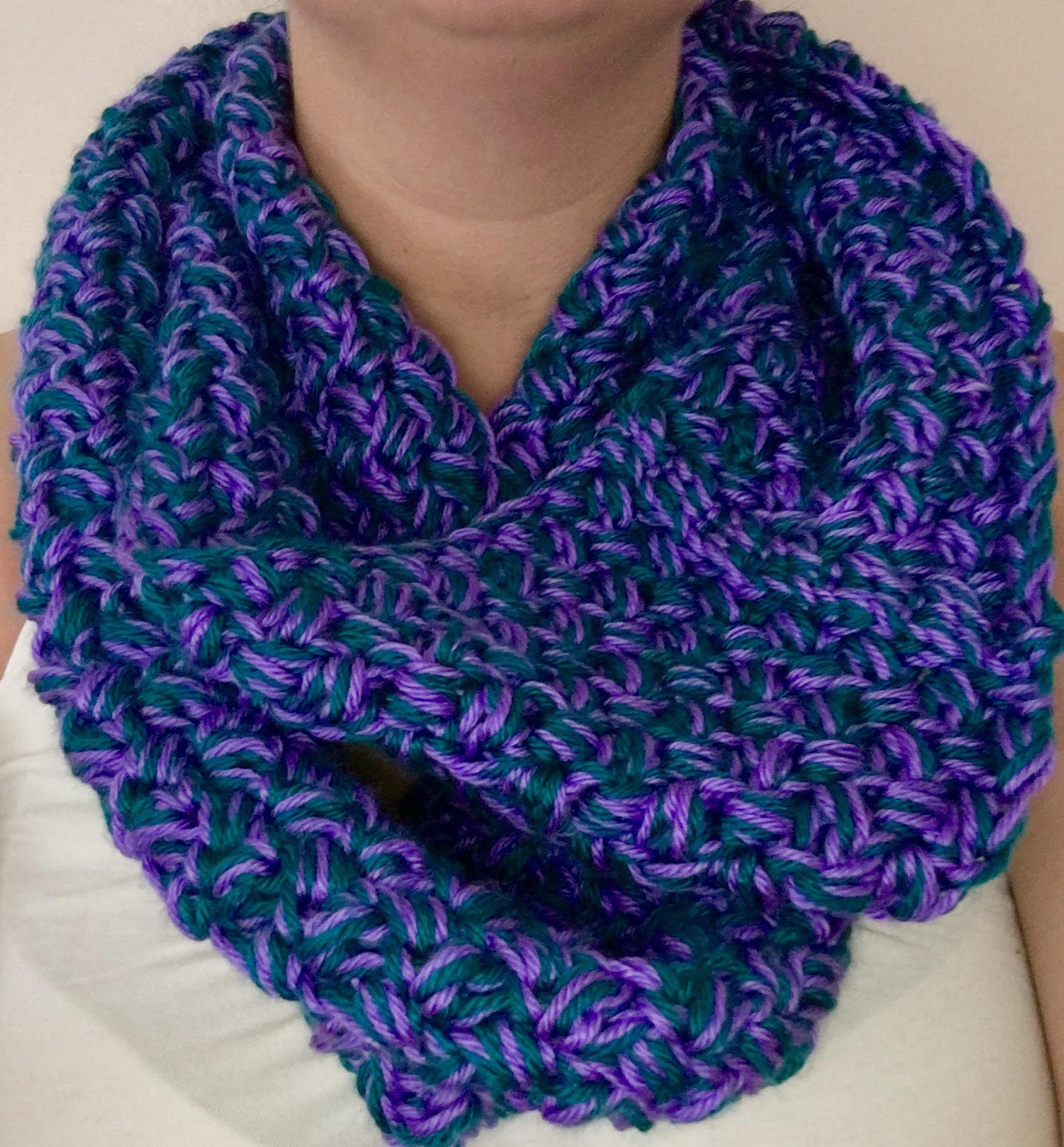 CROCHET PATTERN for Elkins Infinity Scarf Beginner Friendly - Etsy