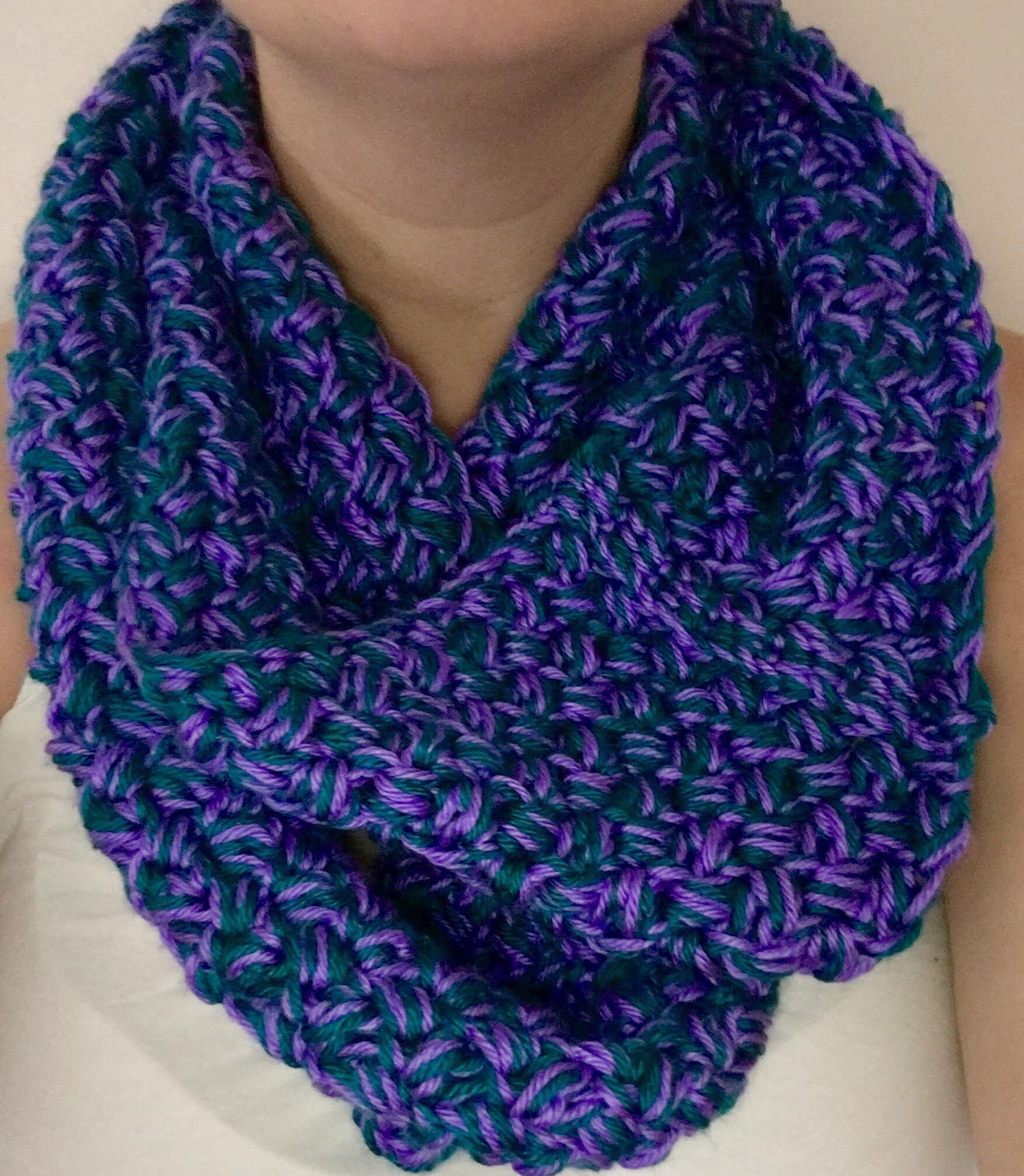 CROCHET PATTERN for Elkins Infinity Scarf Beginner Friendly - Etsy