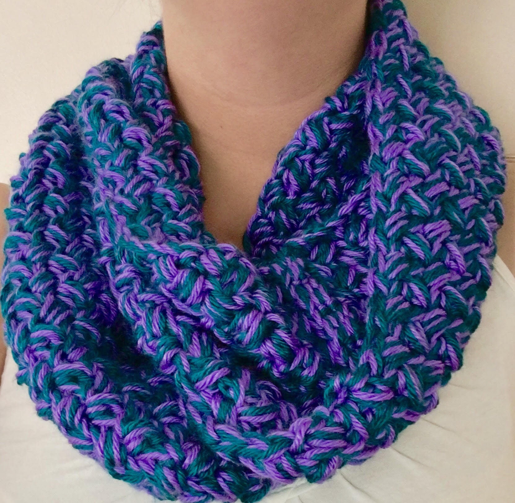 CROCHET PATTERN for Elkins Infinity Scarf Beginner Friendly - Etsy