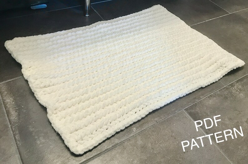 CROCHET PATTERN for Cozy Comfy Bath Mat - Beginner Friendly - Etsy