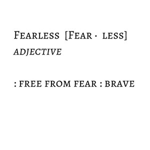 Fearless Definition Printable - Etsy
