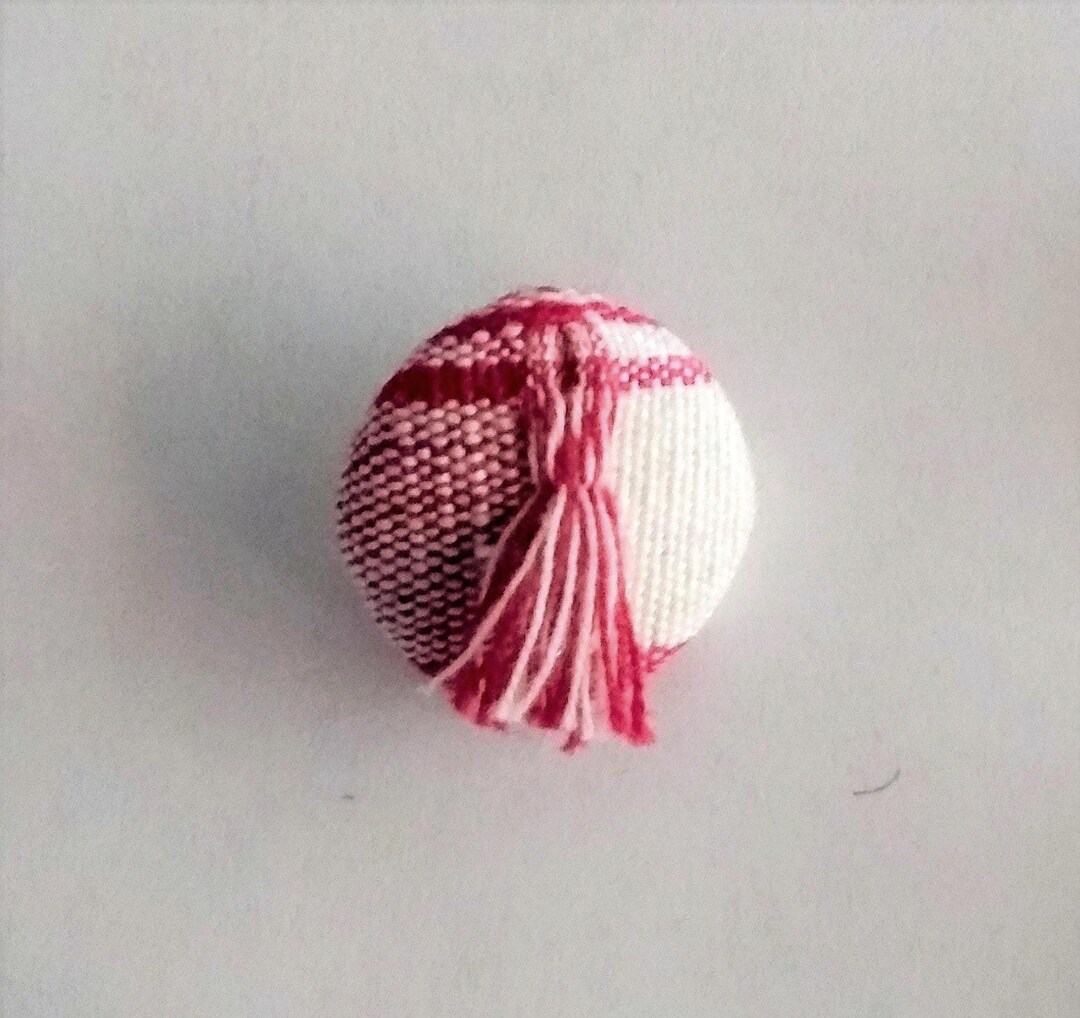 Red Plaid Tassel Buttons: Handmade Upholstery Buttons (set of 6) - Etsy