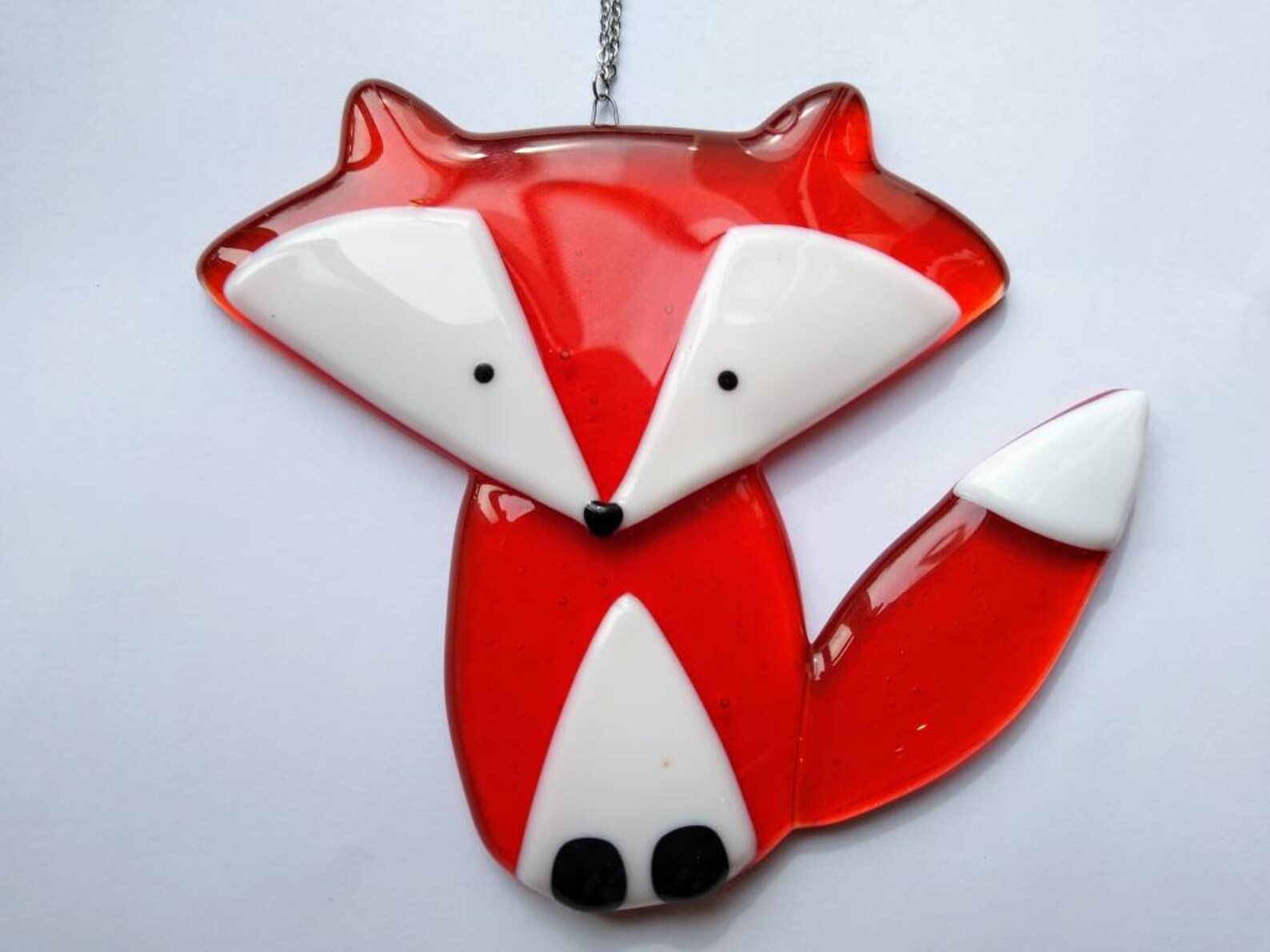 Fused Glass Fox Suncatcher - Etsy