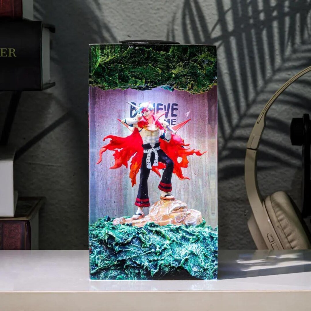 Kamina Gurren Lagann Lamp, Resin Art Desk Light, Gaming Room Decor ...