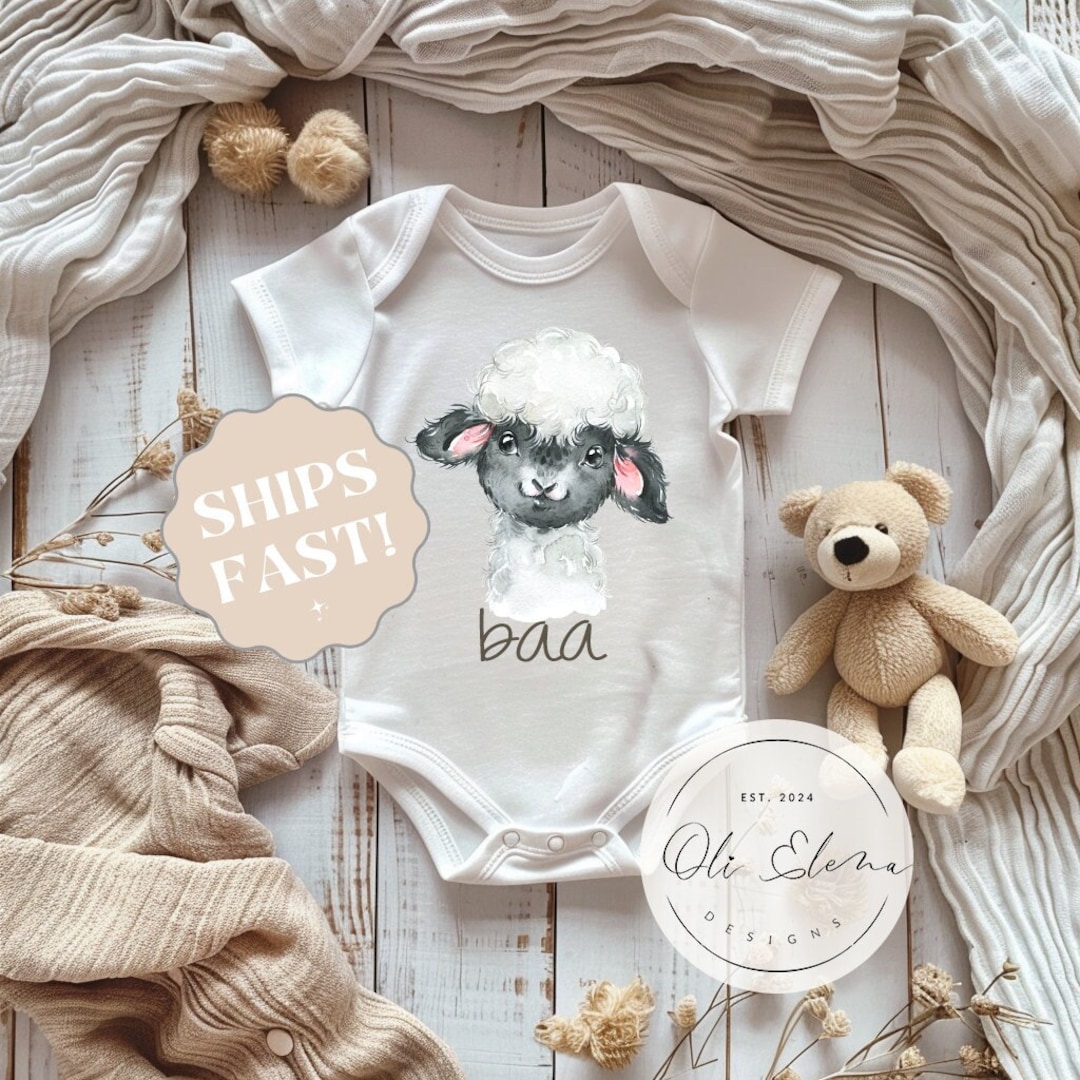 Baby Sheep Onesie® Lamb Newborn Gift Country Neutral Baby Gifts Unisex ...