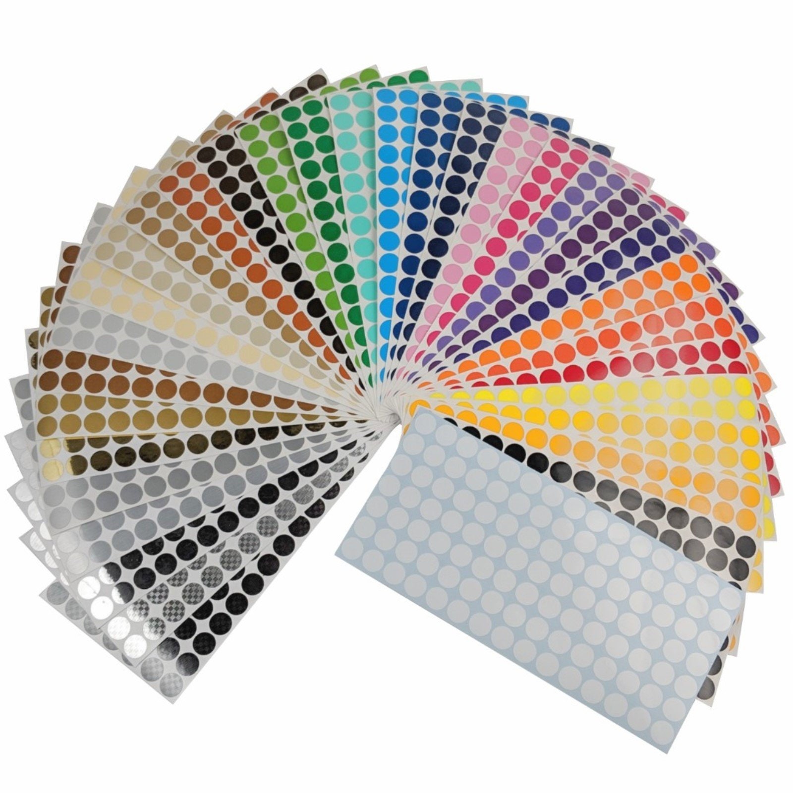 Color Coding Dot Labels 1/2 Inch 12.7mm Glossy Stickers, 105 Pack ...
