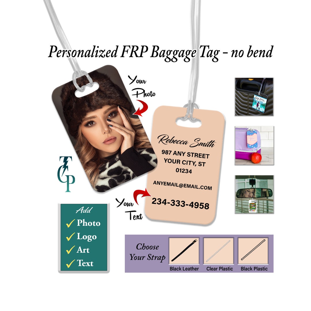 Personalized LUGGAGE TAG Your Photo - Custom ID Tag - Baggage Tag ...