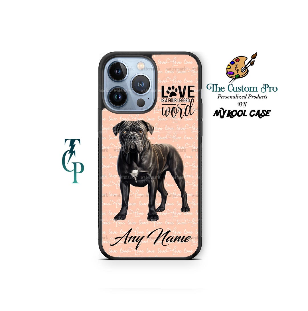 Personalized Cane Corse Black Dog Phone Case Cover Fits iPhone Samsung ...