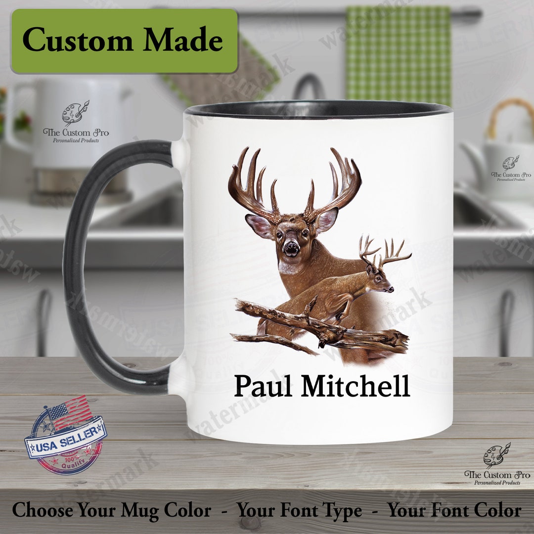 Deer Buck Mug Personalized, Custom Deer Gifts, Deer Gift for Him, Buck ...