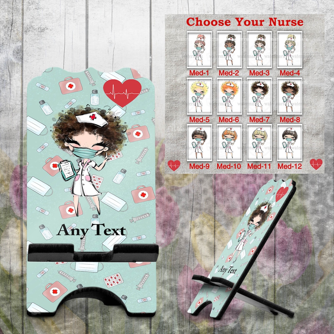 Custom Nurse Cell Phone Stand – Personalized Healthcare Gift - Etsy