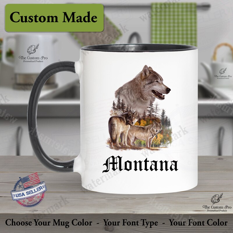 Wolf Coffee Mug - Etsy