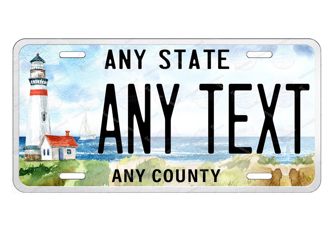 Custom Light House Any Text Design Novelty Personalized License Plate ...