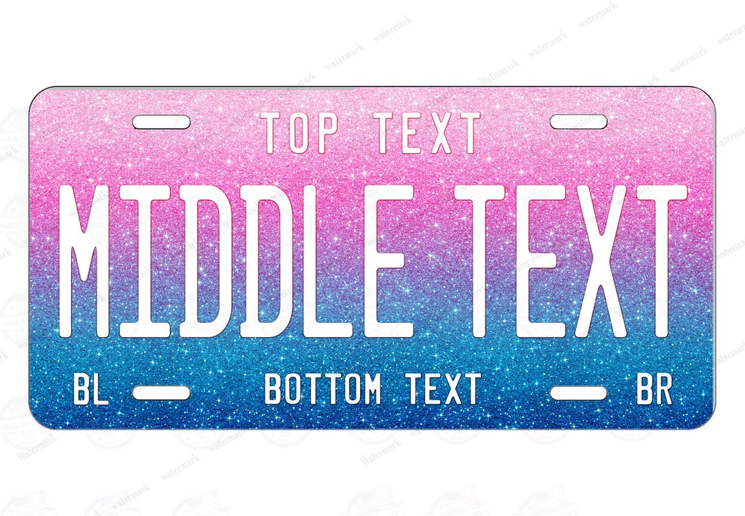 Custom Cotton Candy License Plate, Personalized Text Sign - Etsy