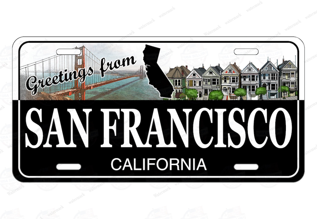 Custom San Francisco Novelty Personalized License Plate Tag Travel ...
