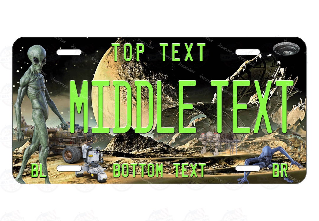 Personalized Alien Planet License Plate | Sci-fi Custom Tag - Etsy