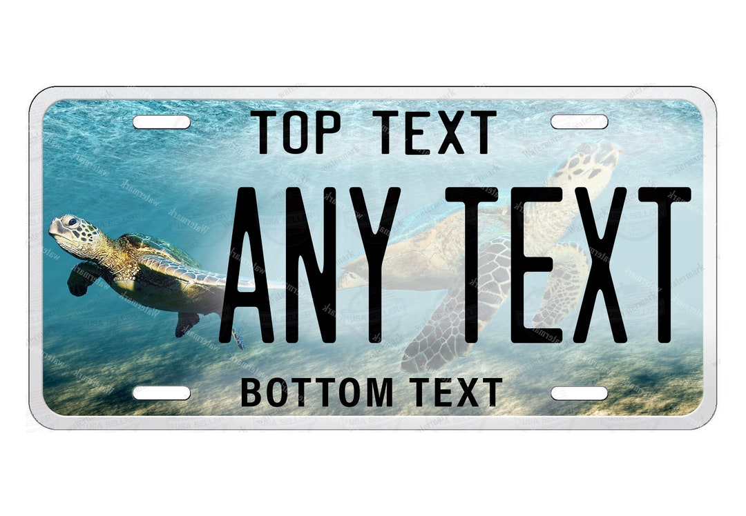 Sea Turtles Ocean Life Design License Plate Tag Any Text Novelty ...
