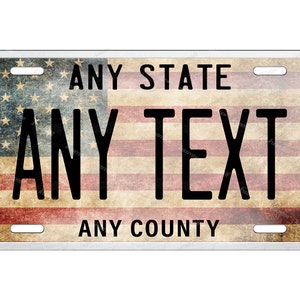 Custom Distressed American USA Flag Any Text Design Novelty - Etsy