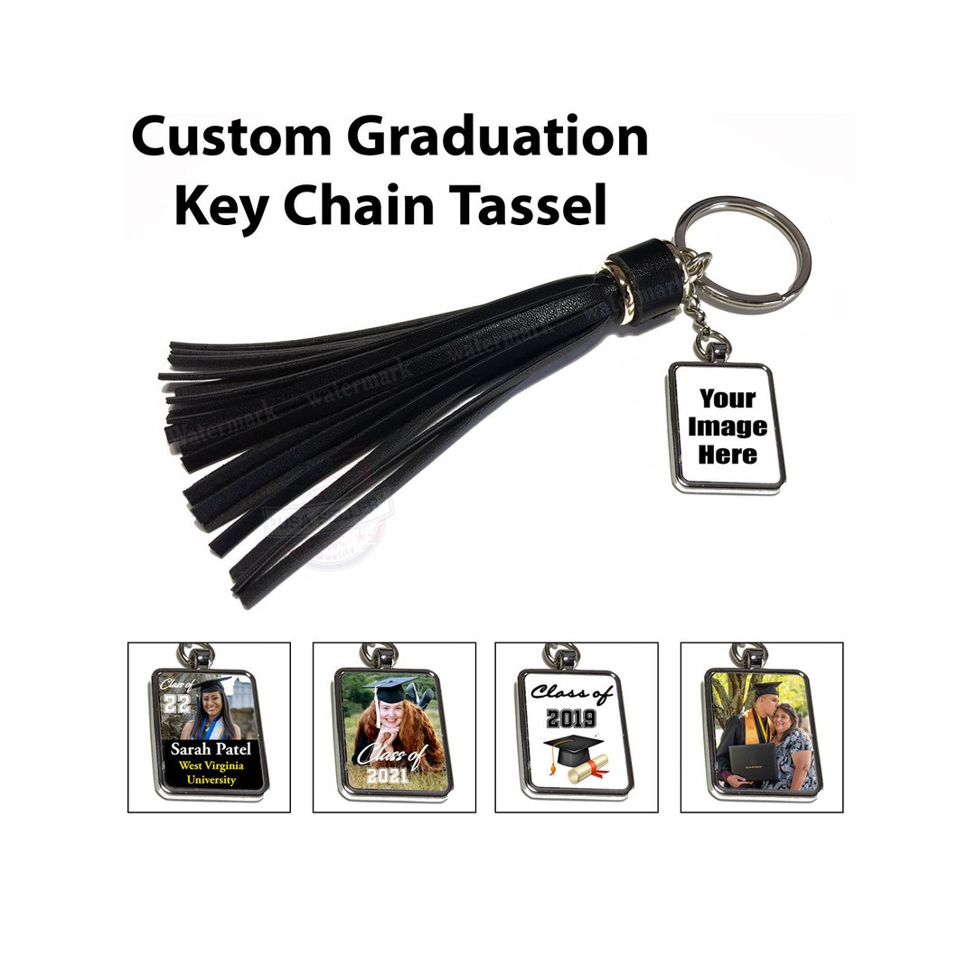 Class of 2024 Graduation Key Chain Tassel Personalized With Photo Image ...
