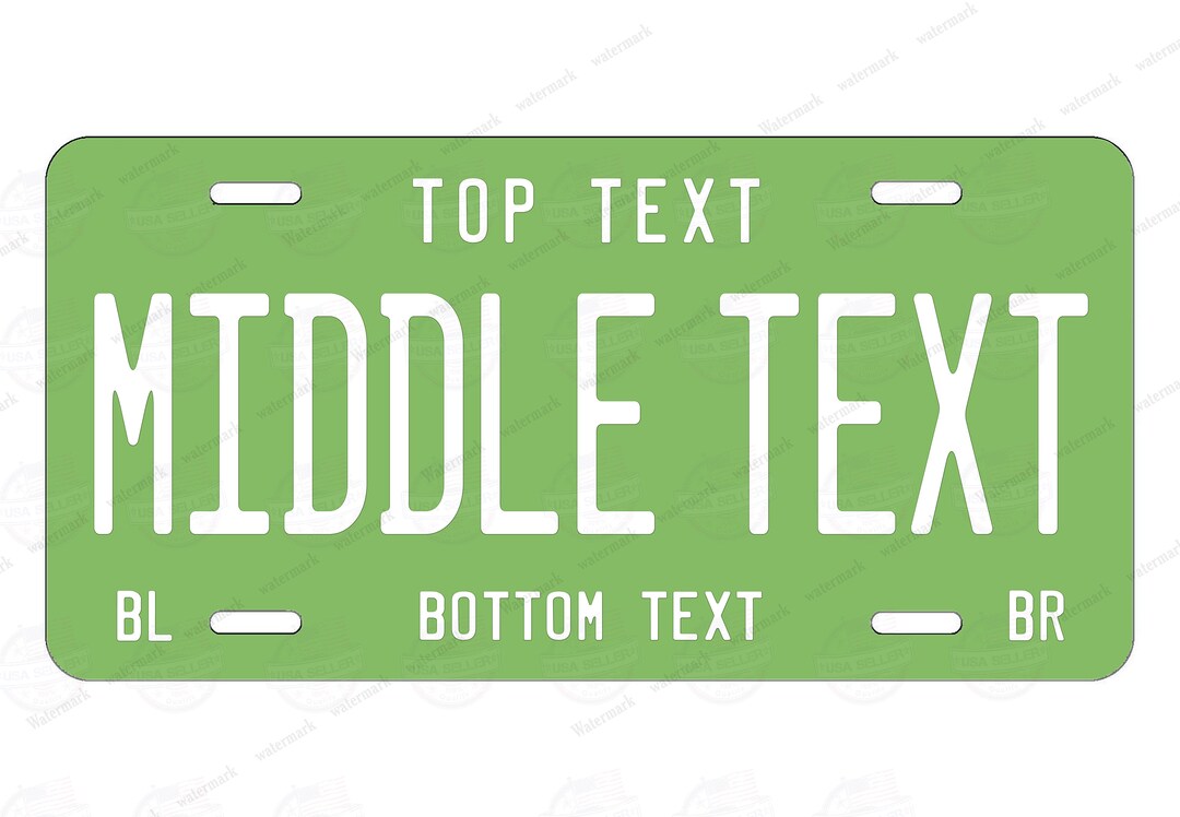 Custom Dollar Bill Green & White Color License Plate Tag Personalized ...