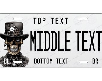 Skull Personalized License Plate Custom License Plate - Etsy