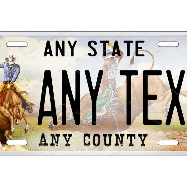 Rodeo License Plate - Etsy