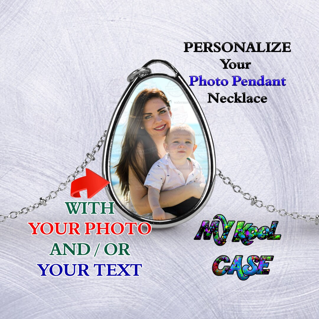 Custom Photo Necklace Personalized With Photo Image Logo Art And/or ...