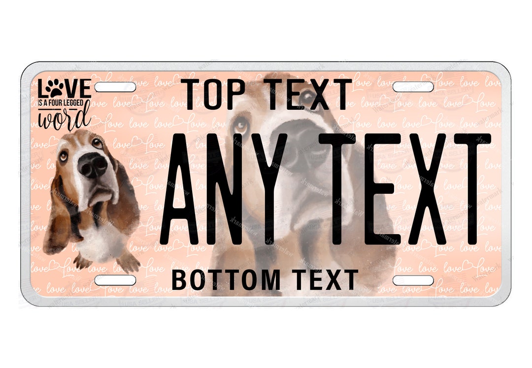 Hound Dog Four Legged Friend Design Any Text Novelty - Etsy