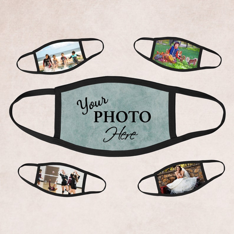 Personalized Photo Face Mask Customized With Your Art Design - Etsy