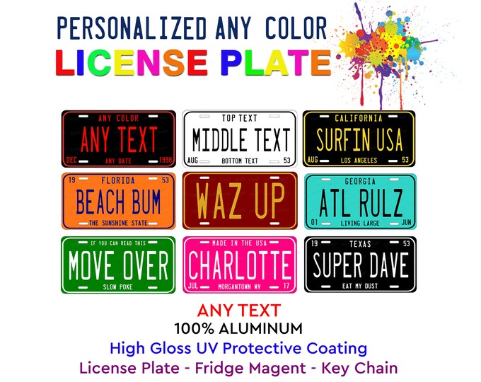 REAL License Plates in 8 Different Colors From at Least 3 Different ...