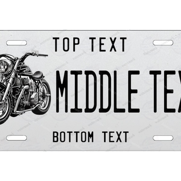 Personalized Motorcycle License Plate - Etsy