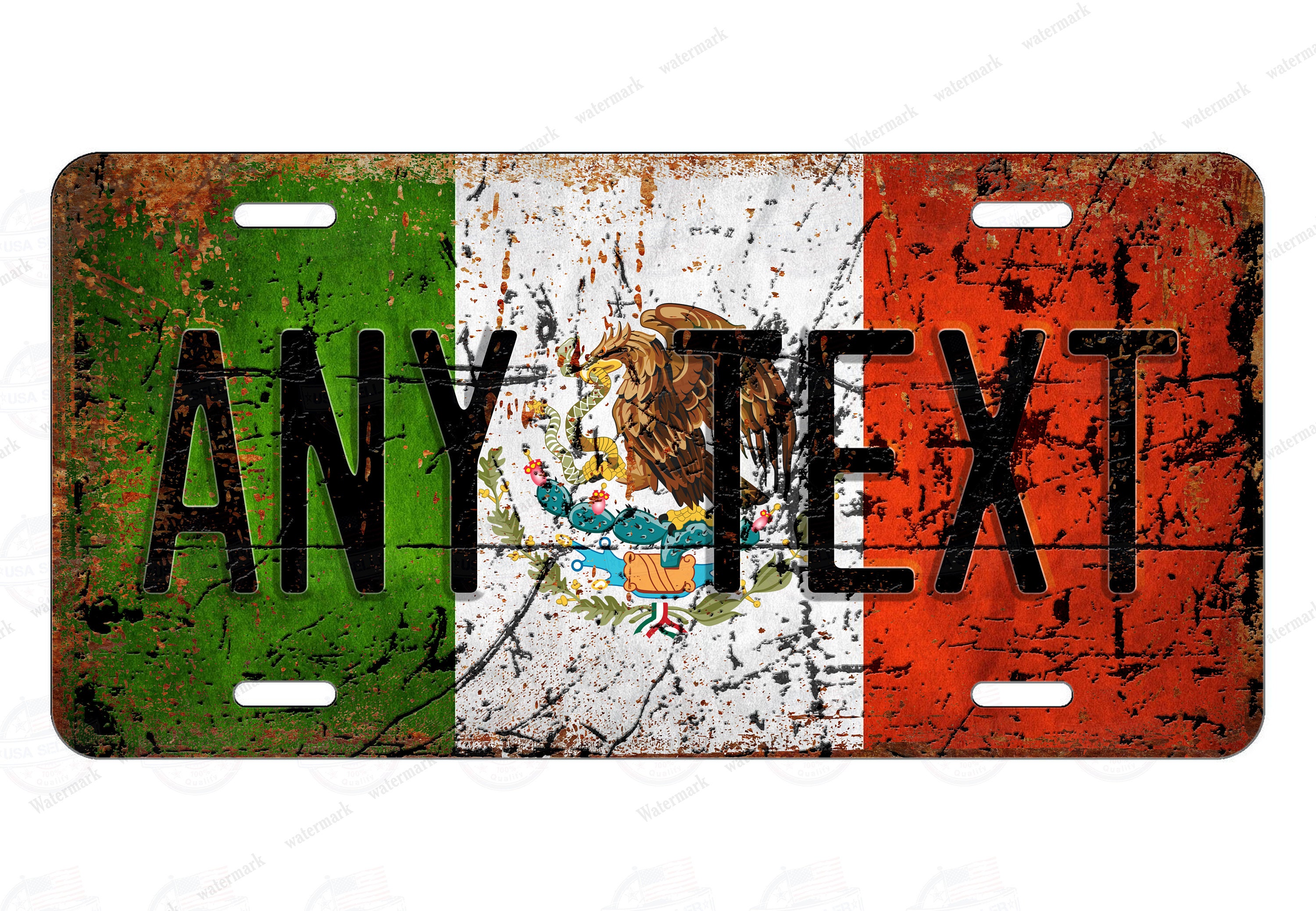 Mexico Distressed Flag License Plate Vintage Retro Rustic - Etsy