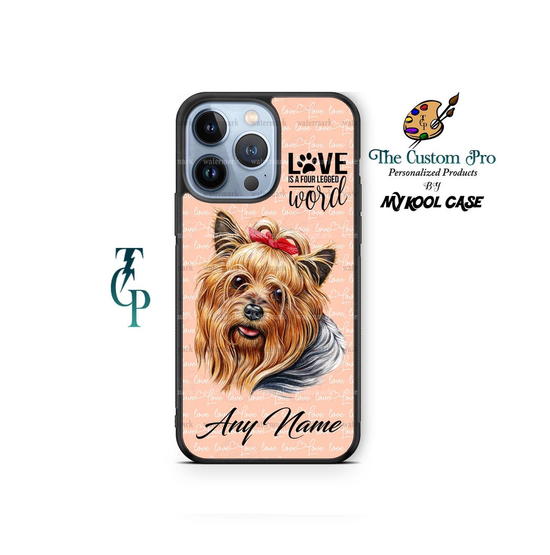 Custom Cute Yorkie Dog Face Phone Case Cover Fits iPhone Samsung ...