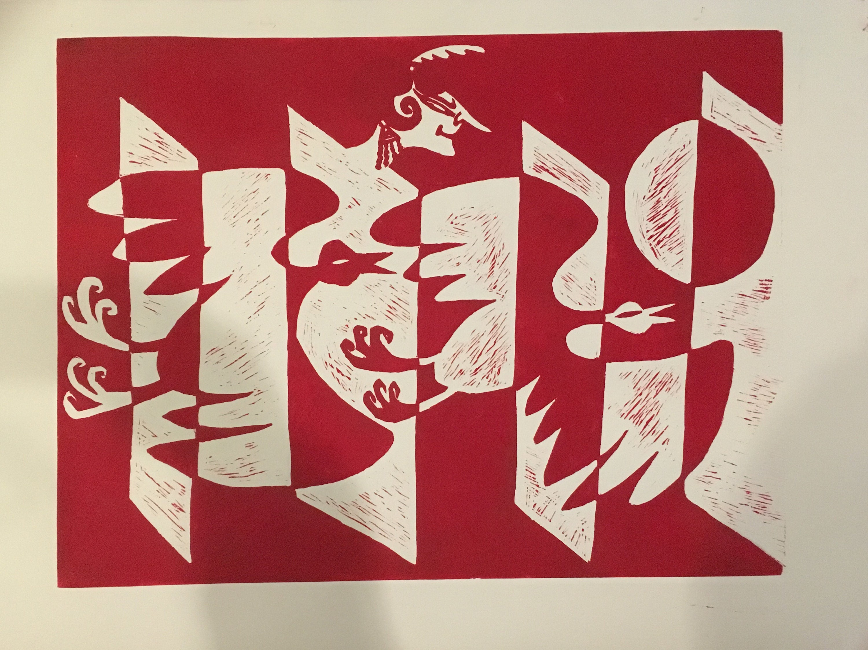 Changing Screen Linoleum Print - Etsy