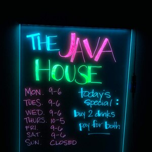 LED Writing Board. Acrylic Edge Lit. 128 - Etsy