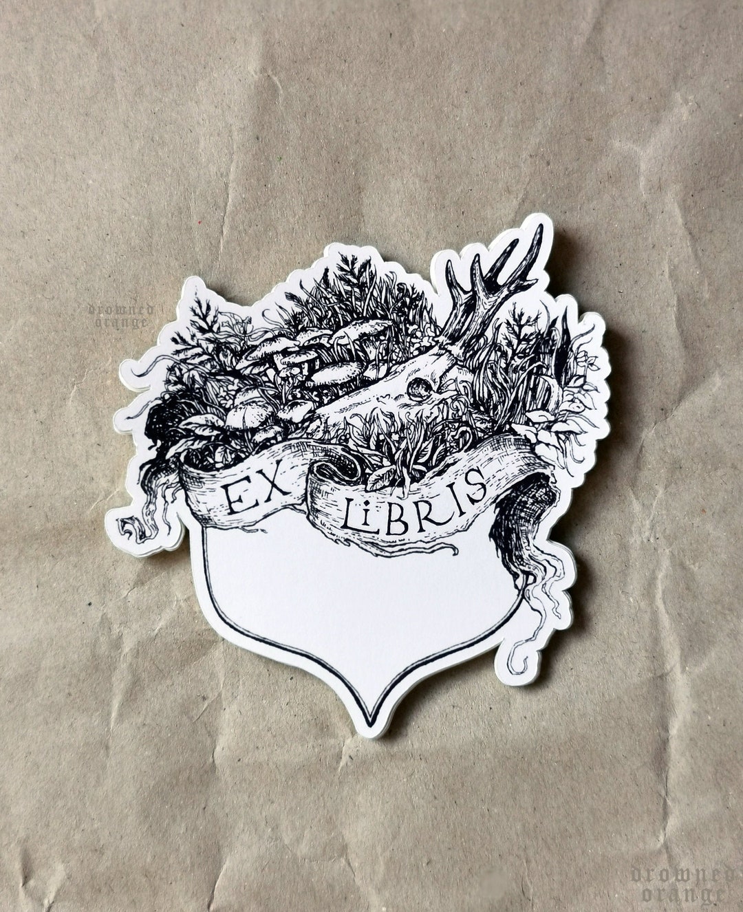 Ex Libris Sticker Set - Deep Forest ( 3 Stickers Each Set ) - Etsy