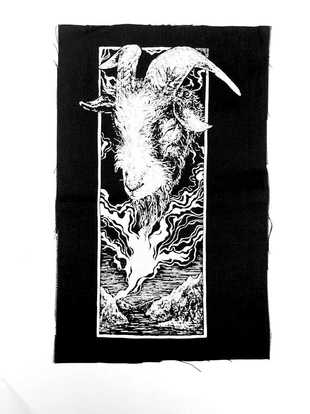 Screen Printed Backpatch - the Goat - Etsy